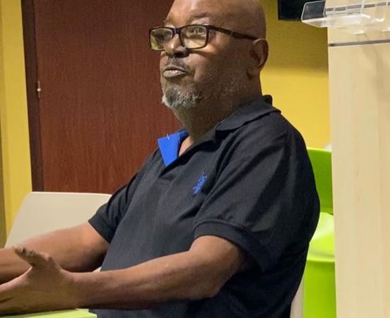 Haitian writer, Lyonel Trouillot, leads a writing workshop in Saint ...