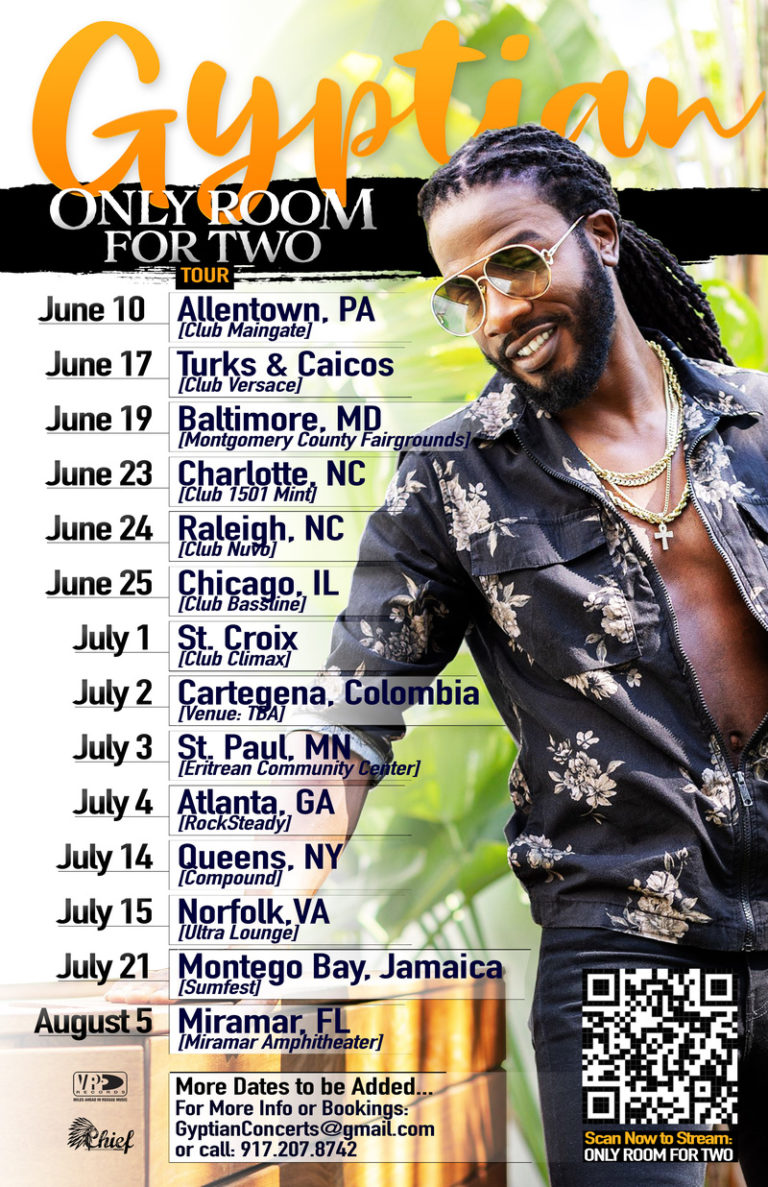 Gyptian en tournée avec "Only Room For Two" - Kariculture